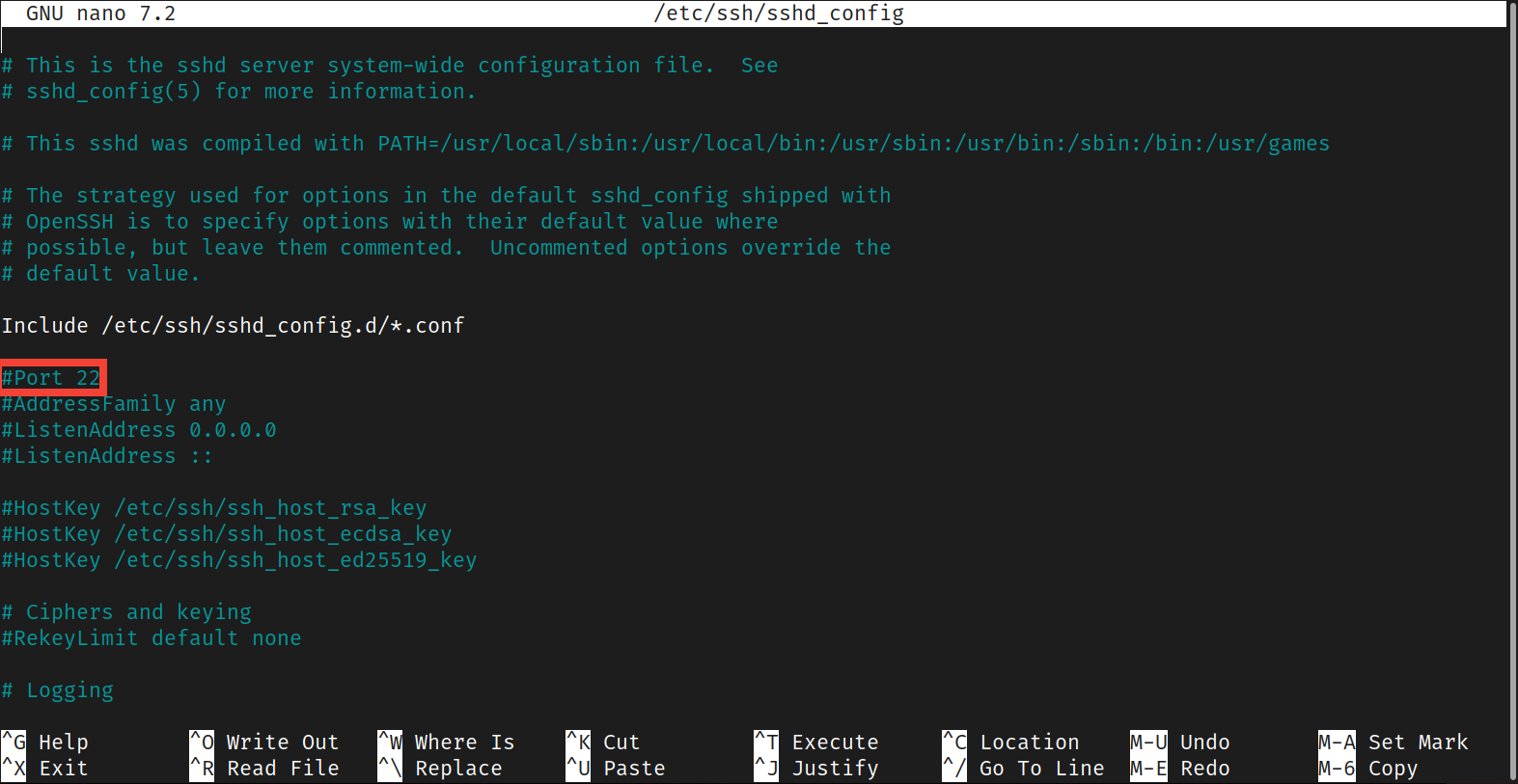 How to change the default SSH port on a Linux server